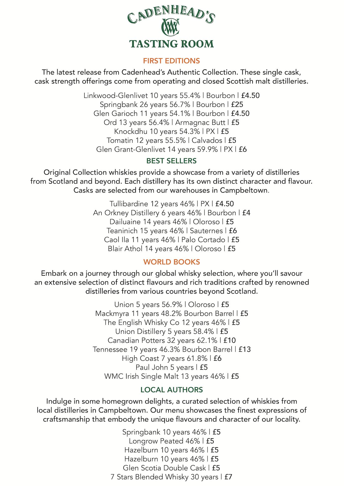 The Tasting Room - Experience Cadenheads